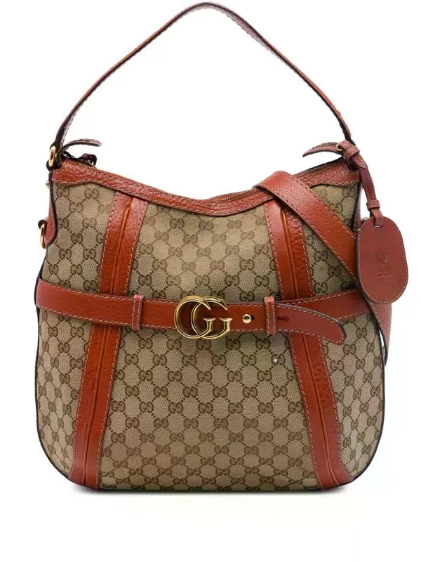 Gucci 2016-2026 Medium Gg Canvas Running Satchel - Neutrals