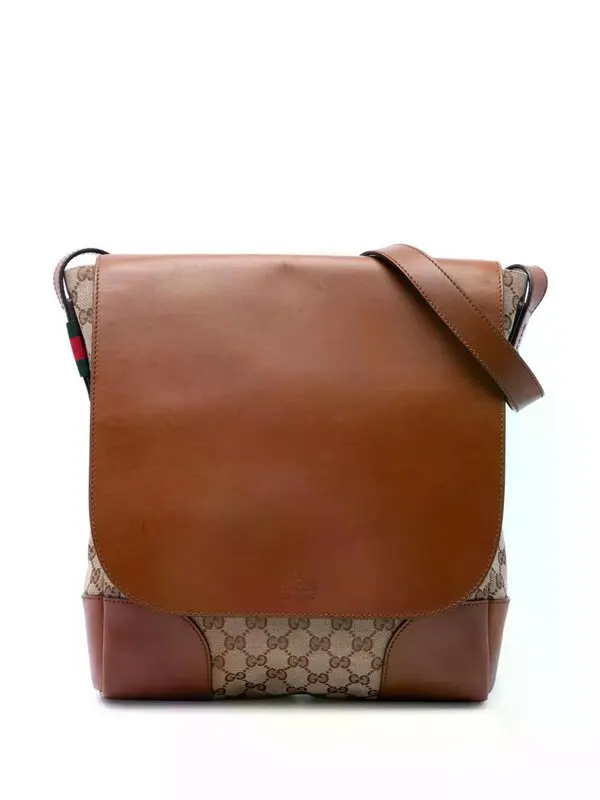 Gucci 2016-2026 Gg Canvas And Calfskin Crossbody Bag - Neutrals