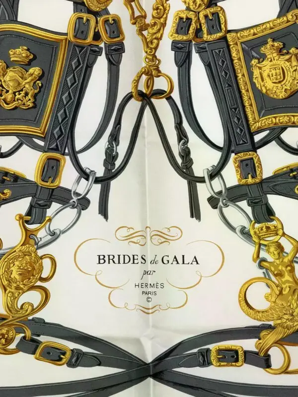 Hermès 1980-1990 Brides De Gala Silk Scarf 90 Scarves