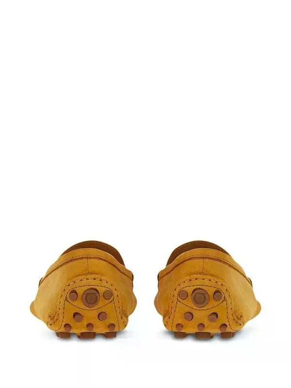 FERRAGAMO Double Gancini Suede Loafers