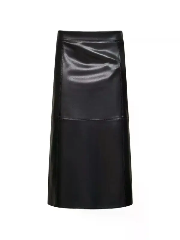 Max Mara Zip-up Straight Midi Skirt - Black