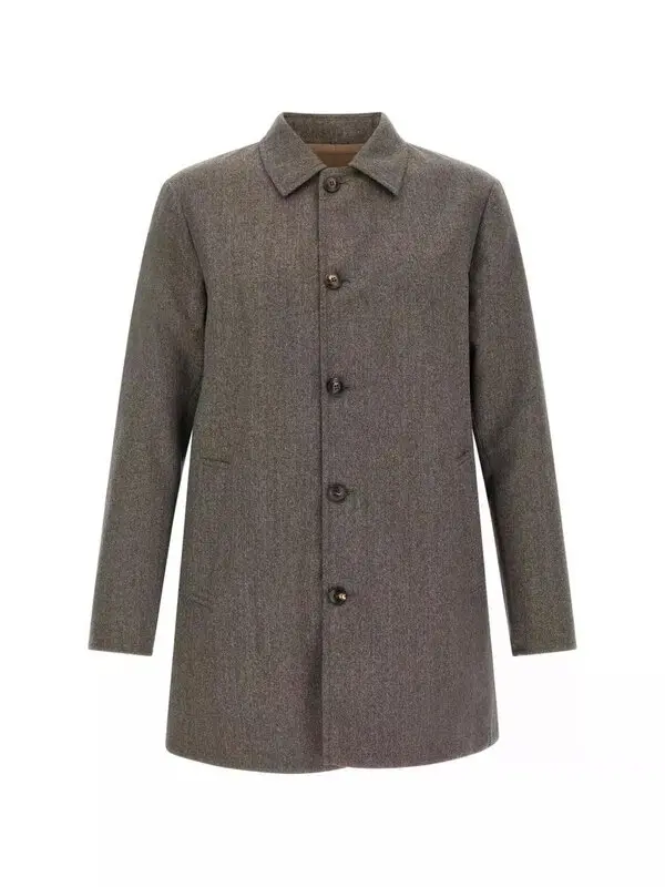 Pal Zileri Reversible Wool Coat - Brown
