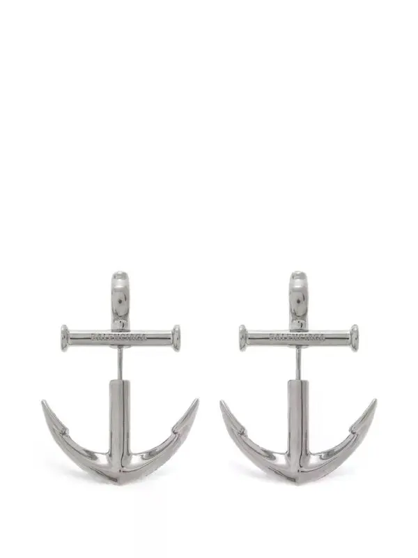 Balenciaga Anchor-shaped Earrings - Silver