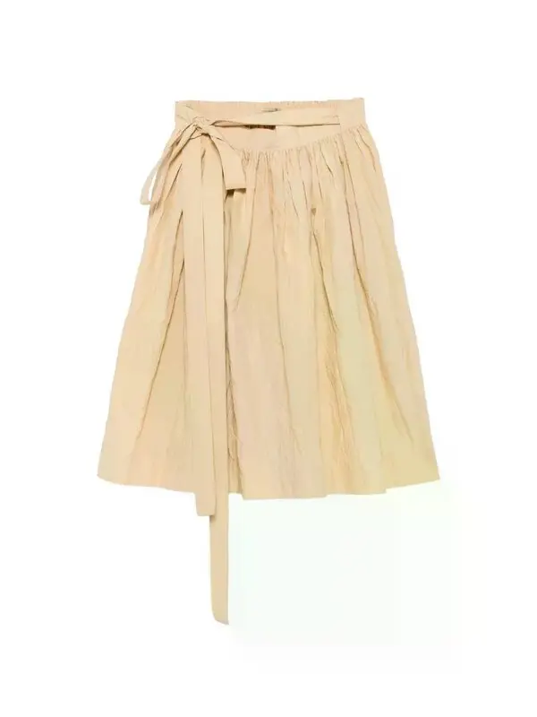 Ermanno Scervino Crinkled Tie-waist Midi Skirt - Neutrals