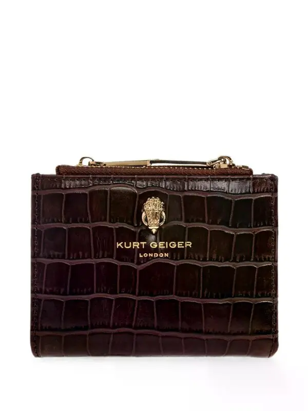 Kurt Geiger Shoreditch Croc-effect Wallet - Brown