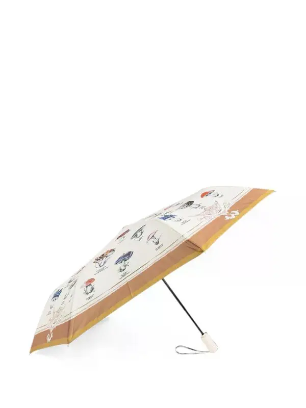 Moschino Mushroom-print Folding Umbrella - Neutrals