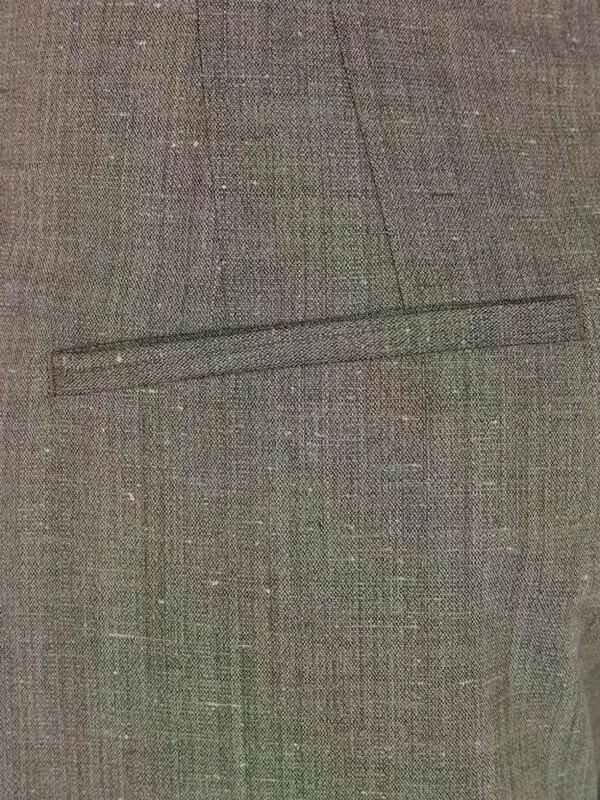 RÓHE Pleat-detail Slub-texture Trousers
