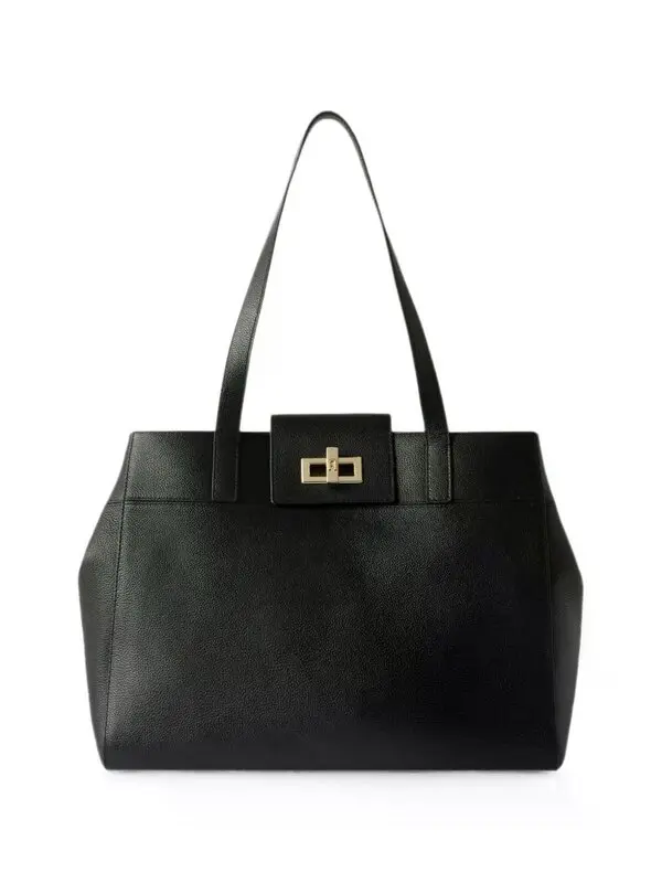 Furla Large Grainy-leather Tote Bag - Black
