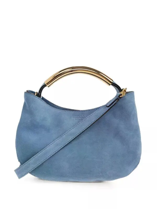 Moschino Logo-plaque Suede Tote Bag