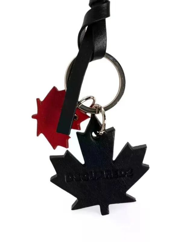 Dsquared2 Maple-leaf Leather Keyring