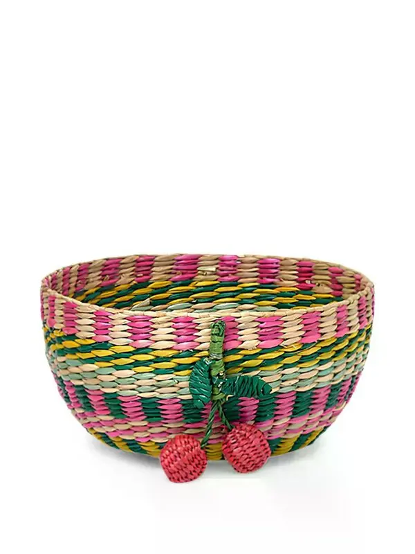 BITOSSI HOME Cherry-detail Woven Basket