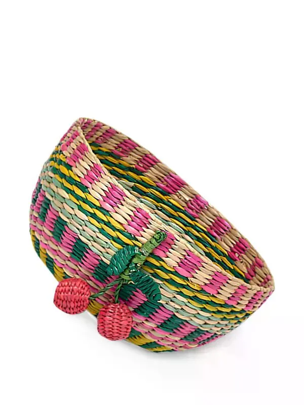 BITOSSI HOME Cherry-detail Woven Basket