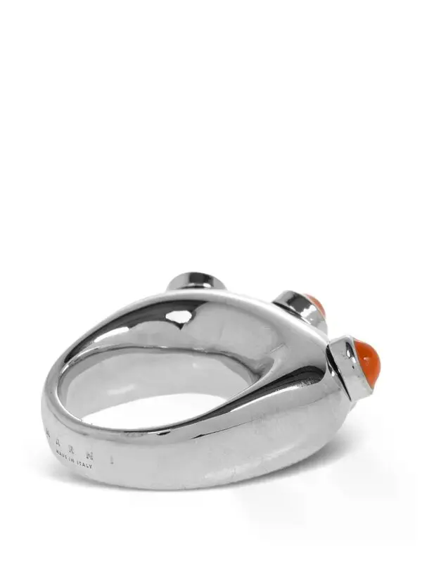 Marni Cabochon Embellished Brass Ring