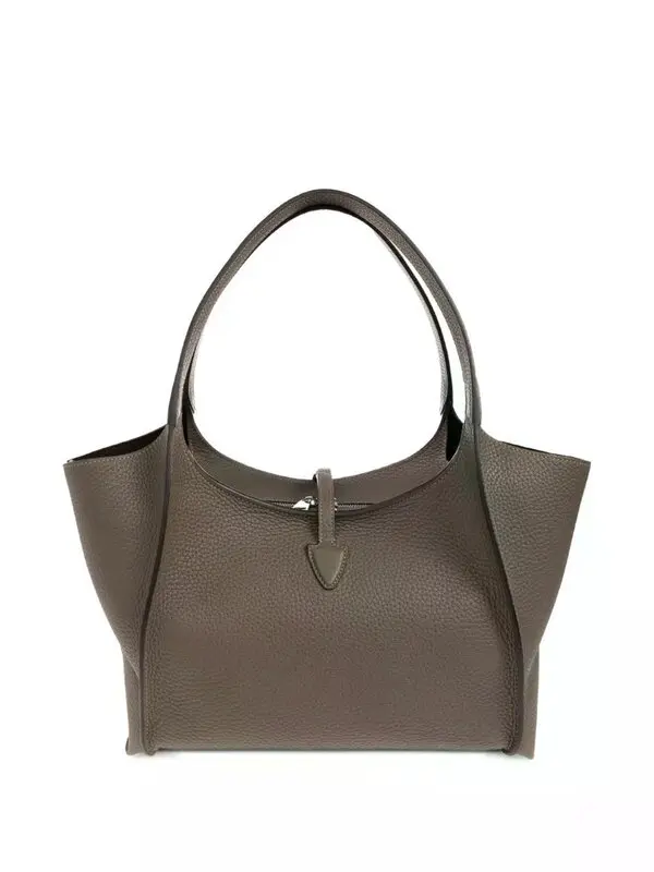 TOD'S Small T Timeless Leather Tote Bag - Grey