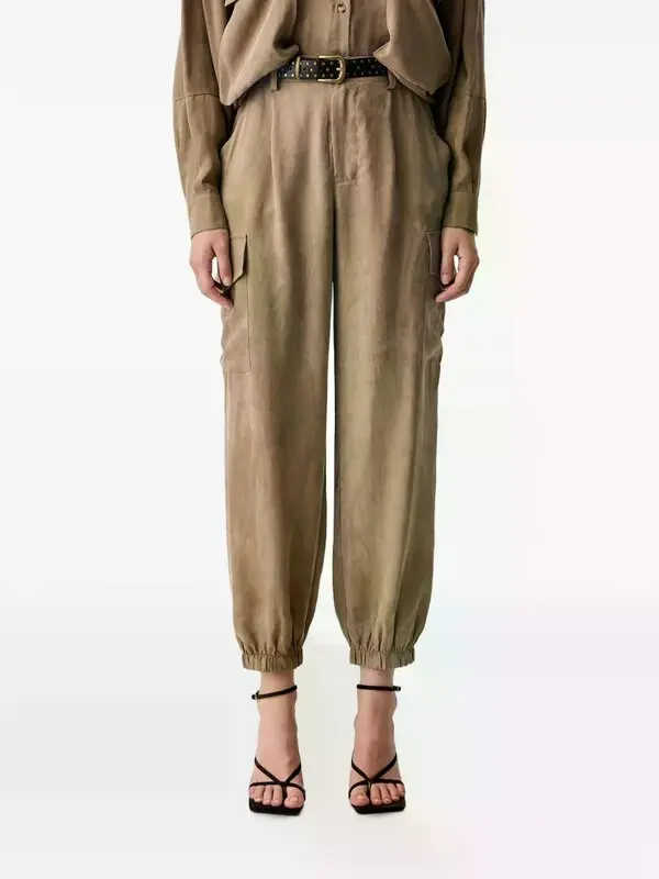 VICOLO Elasticated-ankle Cargo Pants