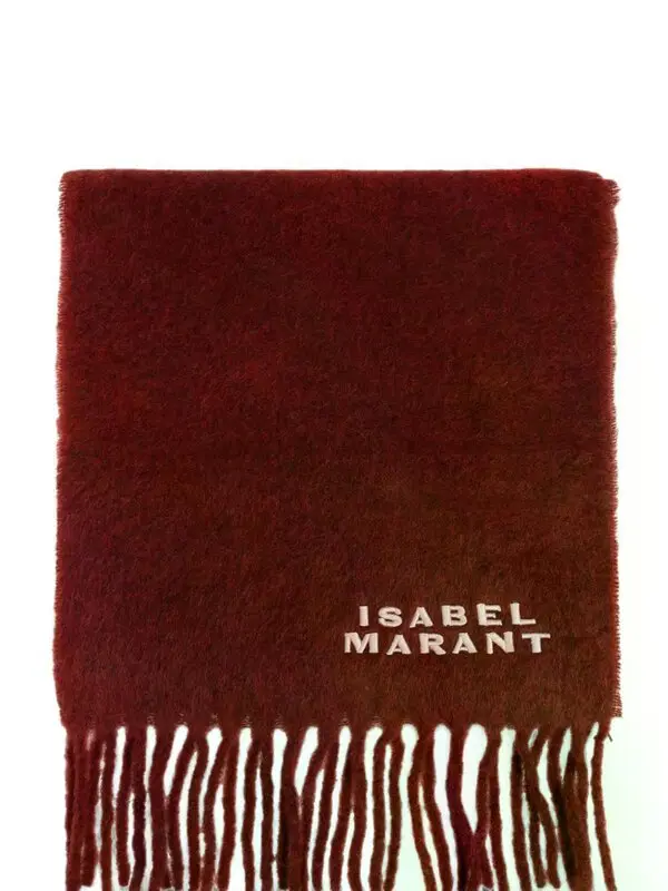 Isabel Marant Étoile Firny Logo-embroidered Scarf - Red