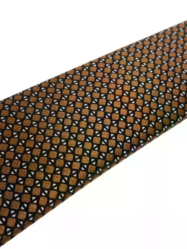 Giorgio Armani Geometric-pattern Silk Tie
