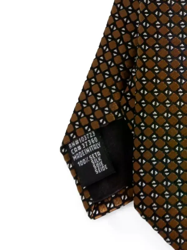 Giorgio Armani Geometric-pattern Silk Tie