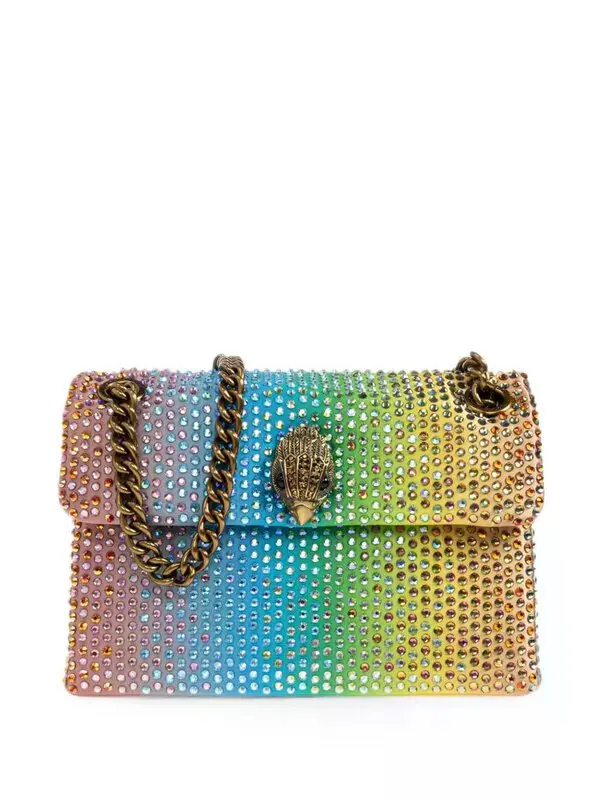 Kurt Geiger Mini Kensington Crystal-embellished Shoulder Bag - Blue