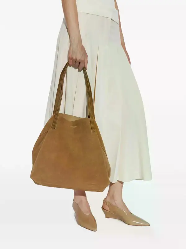 Kurt Geiger Large Violet Suede Tote Bag - Brown
