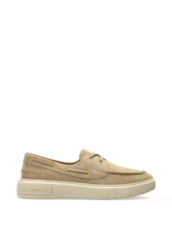 Bally Lift Suede Boat Shoes - Neutrals
