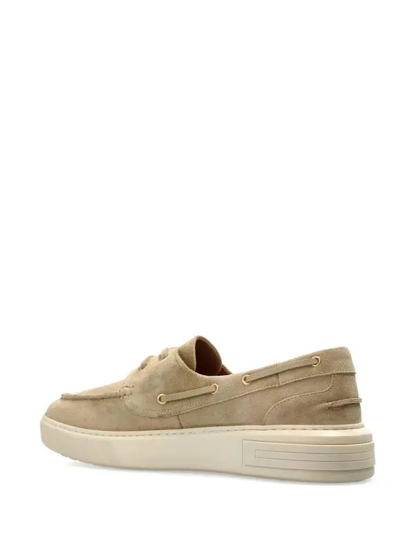 Bally Lift Suede Boat Shoes - Neutrals