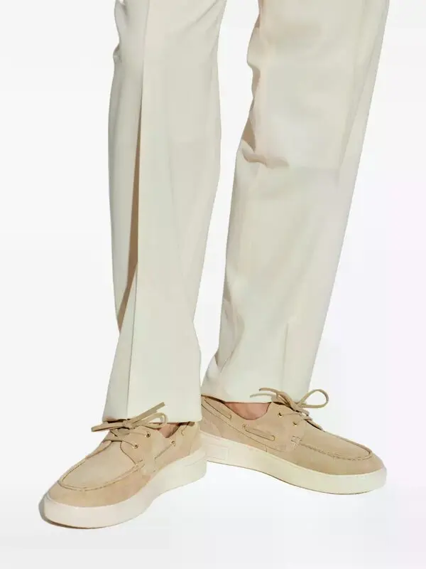 Bally Lift Suede Boat Shoes - Neutrals
