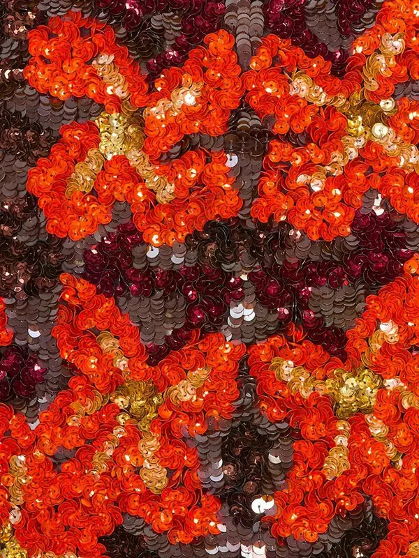 P.a.r.o.s.h Sequin-embellished Floral-pattern Mini Skirt
