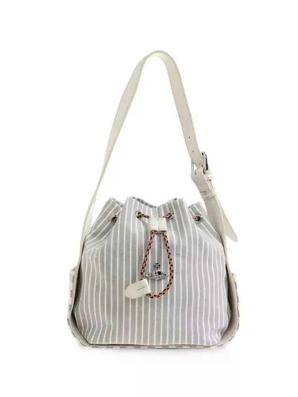 VIVIENNE WESTWOOD Stacey Striped Tote Bag - Grey