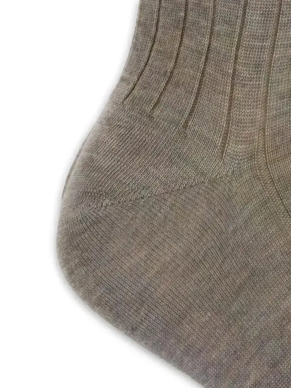 MAISON MARGIELA Logo-patch Ribbed-knit Socks