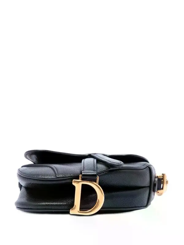 Dior 2021 Micro Goatskin Saddle Satchel - Black