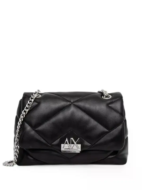 Armani Exchange Quilted Logo-plaque Shoulder Bag