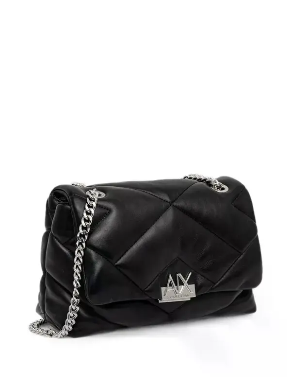 Armani Exchange Quilted Logo-plaque Shoulder Bag