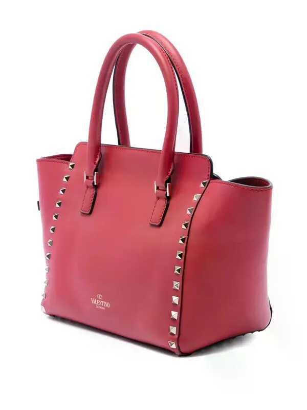 Valentino Garavani Rockstud Leather Satchel - Red