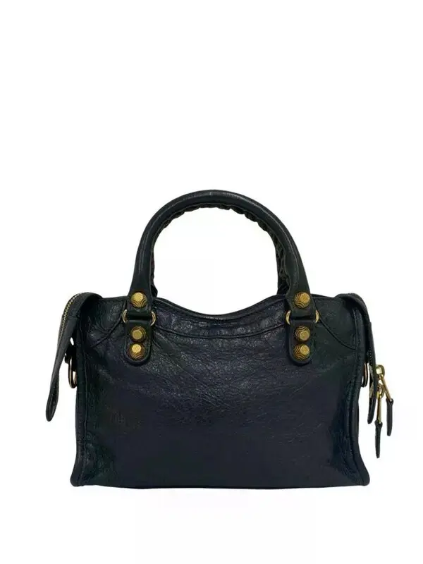 Balenciaga 2018-2026 Mini Lambskin Motocross Giant 21 City Satchel - Grey