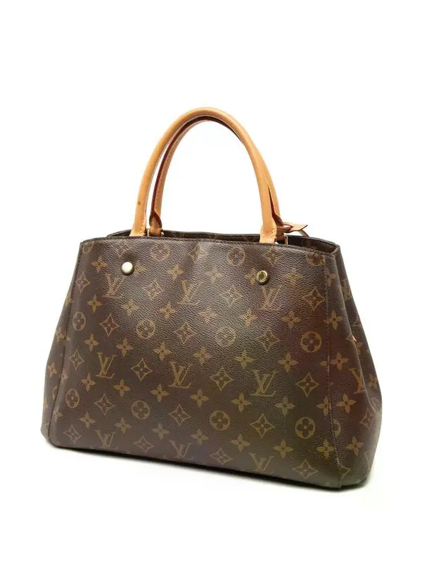 LOUIS VUITTON 2017 Monogram Montaigne Mm Satchel - Brown
