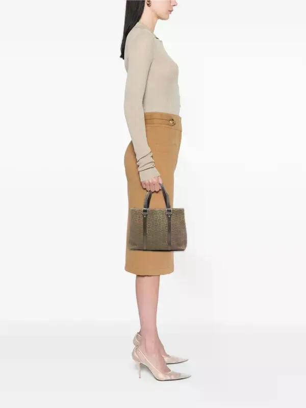 Celine 2000 C Macadam Suede Tote Bag