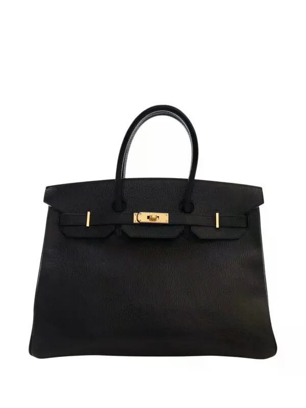 Hermès 1997 Togo Birkin Retourne 35 Handbag - Black