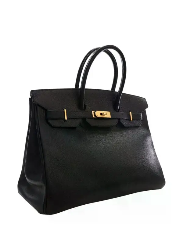 Hermès 1997 Togo Birkin Retourne 35 Handbag - Black