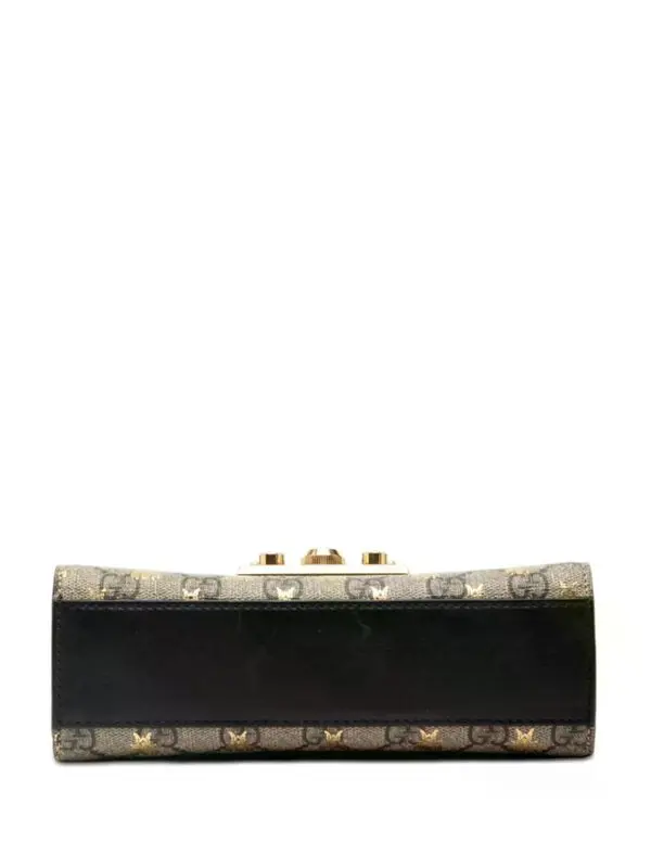 Gucci 2000-2015 Small Gg Supreme Bee Padlock Crossbody Bag - Neutrals