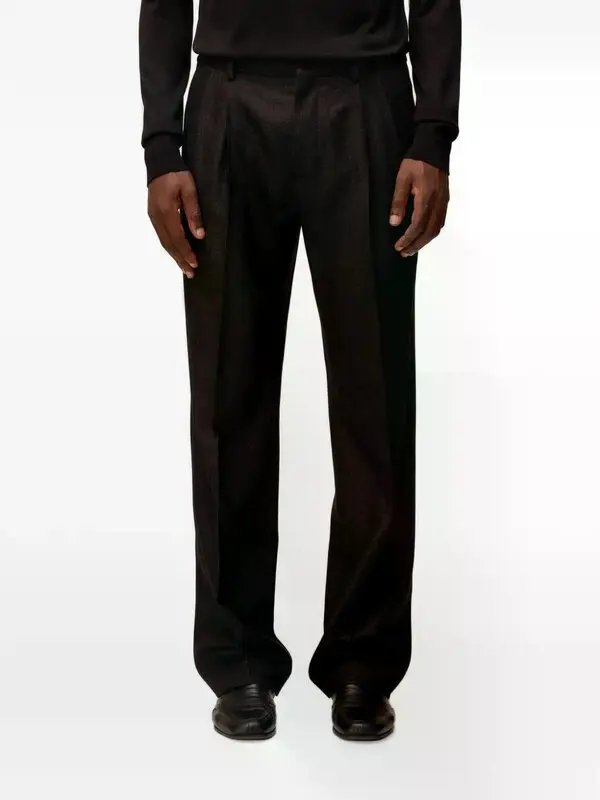 RETORI Pleated Flannel Trousers