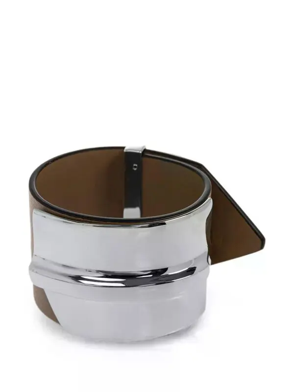 Max Mara Leather Plaque Bracelet