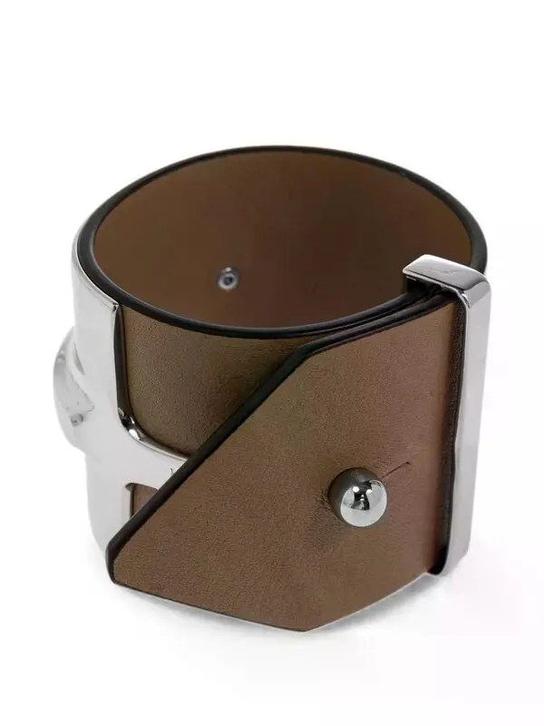 Max Mara Leather Plaque Bracelet