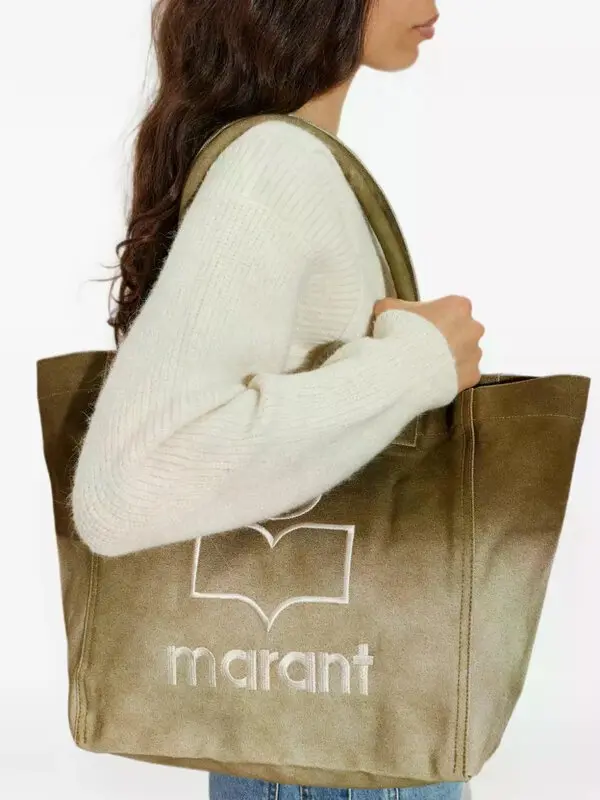 Isabel Marant Étoile Yenky Logo-embroidered Tote Bag - Green