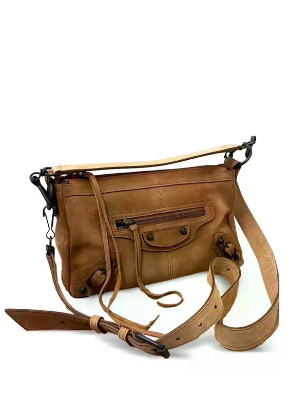 Balenciaga Le City Moto Shoulder Bag - Brown