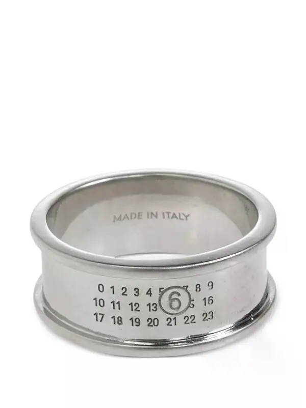 MAISON MARGIELA Logo-engraved Band Ring - Silver