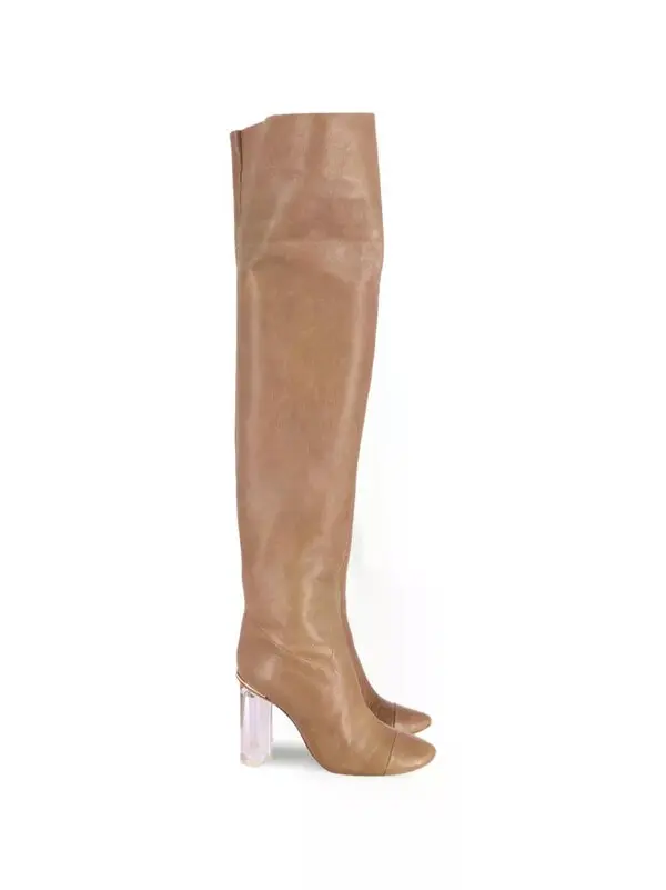 Chloé Clear-heel Over-the-knee Boots - Neutrals