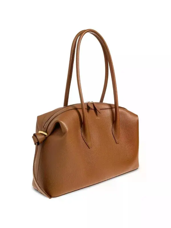 Yuzefi Hazel Brioche Duffle Leather Tote Bag