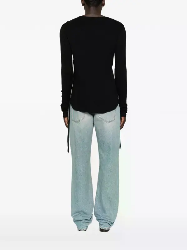 ANN DEMEULEMEESTER Ruched-detail Button-up Sweater