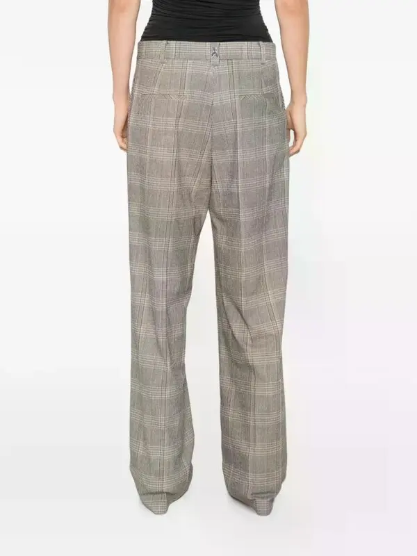 Patrizia Pepe Checked Oversized-waist Trousers